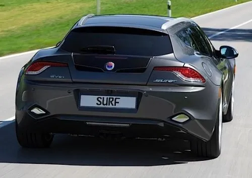 A closer look at the rear of the Fisker Surf